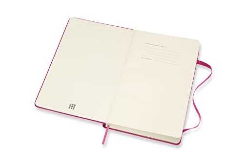 Moleskine Weekly Planner 2022, 12-Month Weekly Diary, Weekly Planner and Notebook, Hard Cover, Large Size 13 x 21 cm, Colour Bougainvillea Pink, 144 Pages