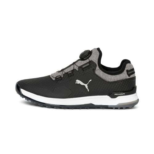 Puma Golf Men's Proadapt Alphacat Disc Golf Shoe, Puma Black/Puma Silver/Quiet Shade, 11