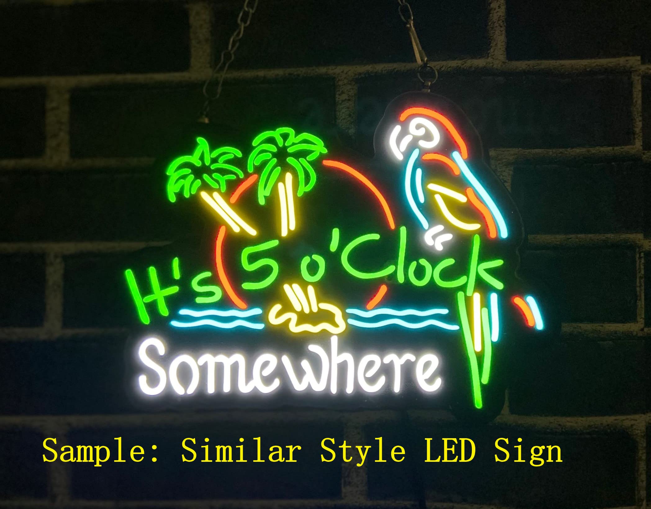 Queen Sense 10" Vivid Millers Lite Shamrock Clover LED Sign Light Lamp Cute Bright Neon Wall Decor NST094