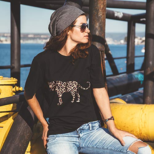 Leopard Cheetah Heat Vinyl Transfer Leopard HTV Vinyl 12 x 10 Inch Leopard Iron on Vinyl for DIY Clothing T-Shirts Hats(8 Sheets))