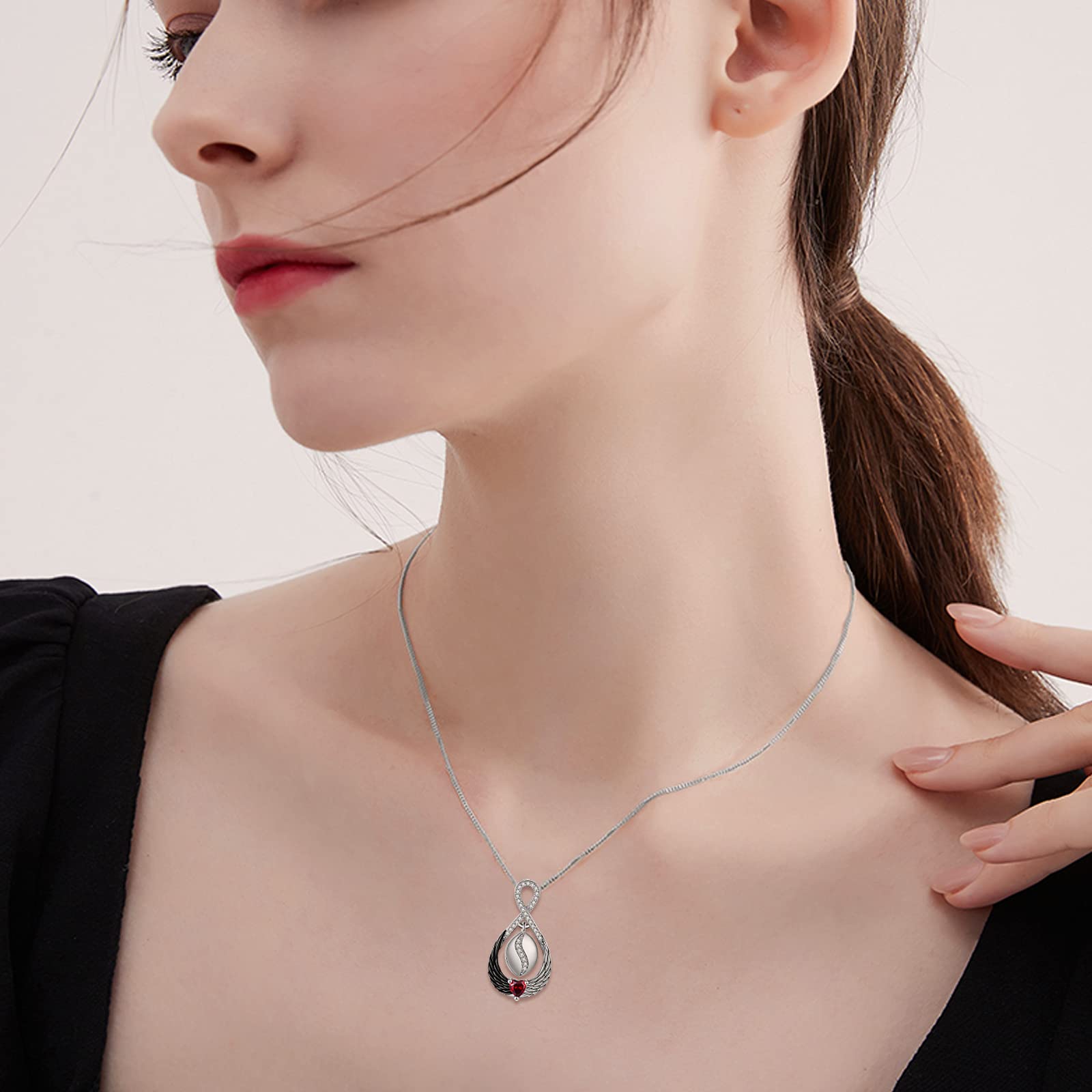 ONEFINITY Urn Necklace Sterling Silver Cremation Jewelry for Ashes Pendant Celtic Triquetra Ashes Necklace Irish Memorial Keepsake for Women Men