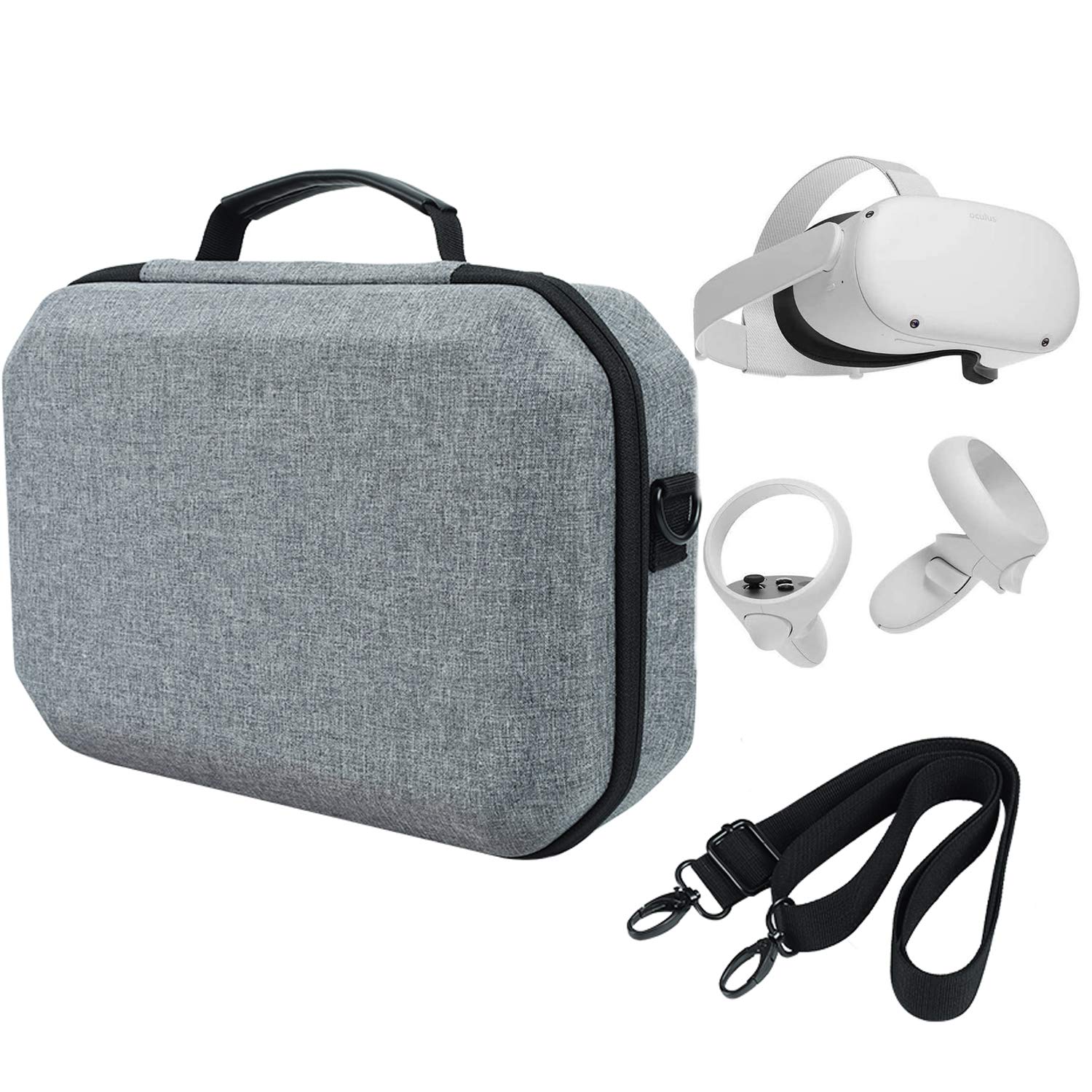Oculus Quest 2 Case, Hard Travel Protective Box for Oculus Quest 2 VR Gaming Headset and Touch Controllers Accessories, Protective Carrying Bag.