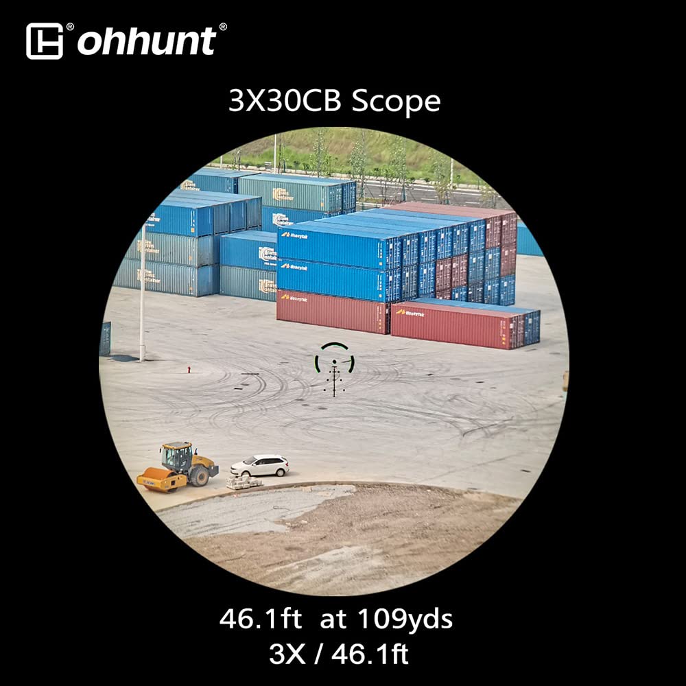 ohhunt 3X Prism Scope 3x30 Rifle scopes Black