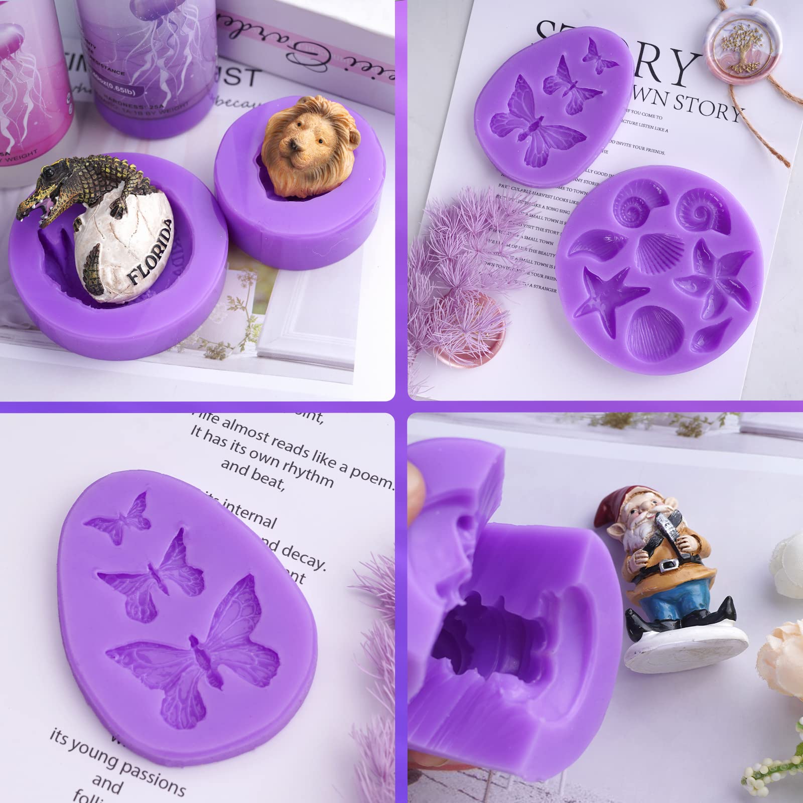LET'S RESIN Silicone Mold Making Kit 31.74oz/1.98lbs - Translucent Silicone Rubber Non-Toxic Liquid Mold Making Silicone Rubber - Mix Ratio 1:1 - for Casting Resin Molds,Silicone Molds,Candle Molds