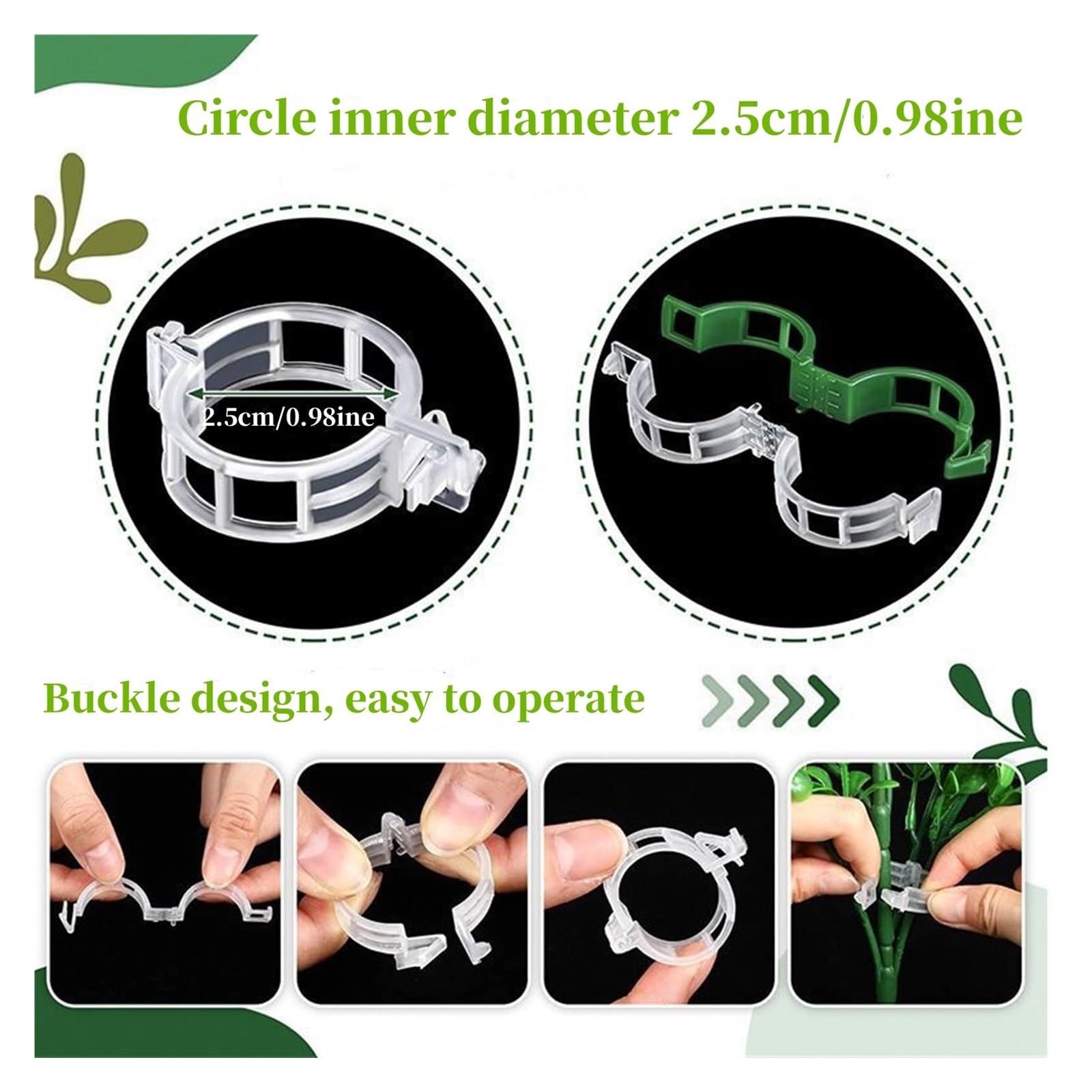 Secured Plastic Plant Clip, 2024 Upgrade Plant Support Clips, Garden Clips for Climbing Plants, Tomato Clips, Plastic Trellis Clips Plant Support Clips,Plastic Trellis Clips Plant Support Clips Grape
