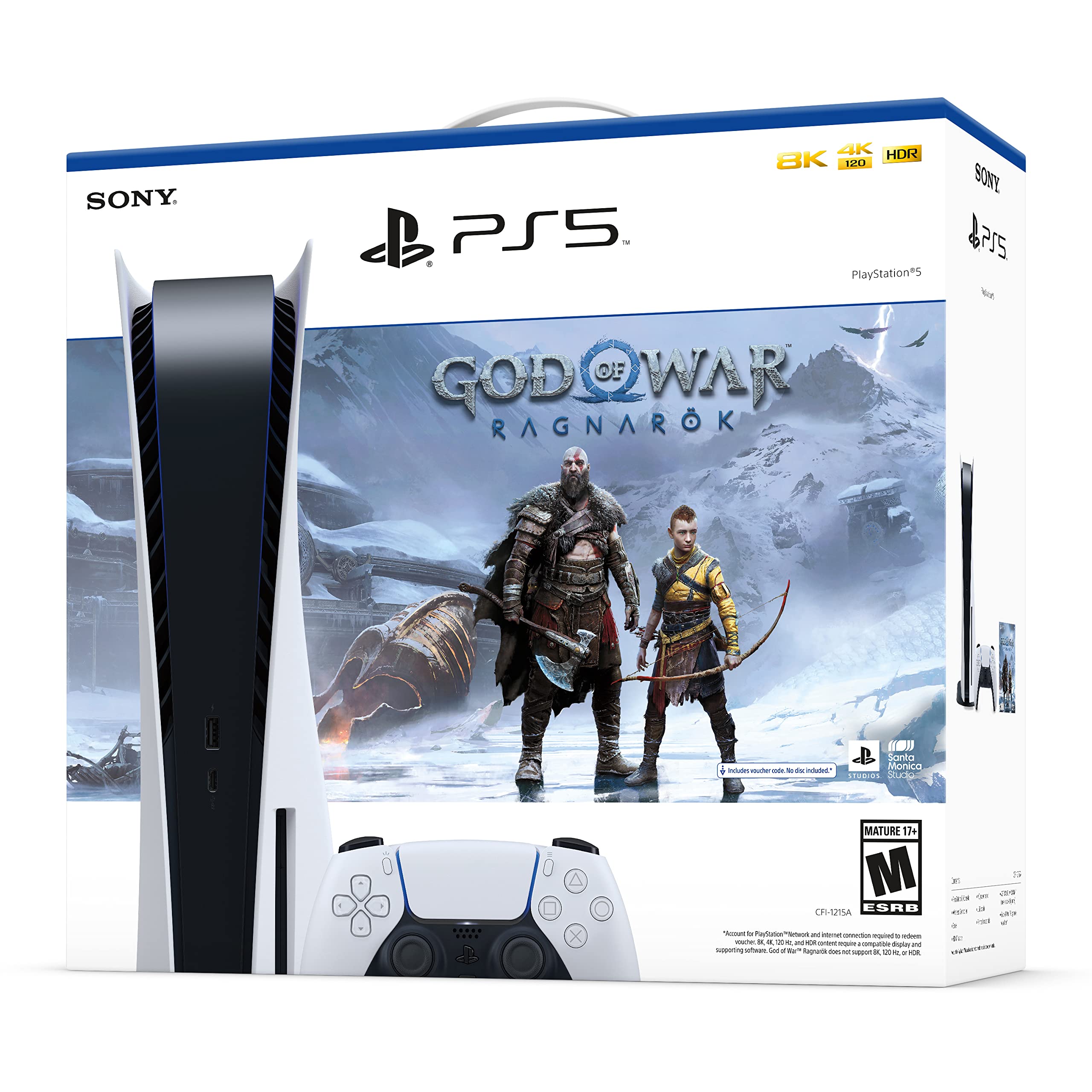 PS5Console PS5 PlayStation 5 Disc Version Gaming Console God of War Ragnarok Bundle