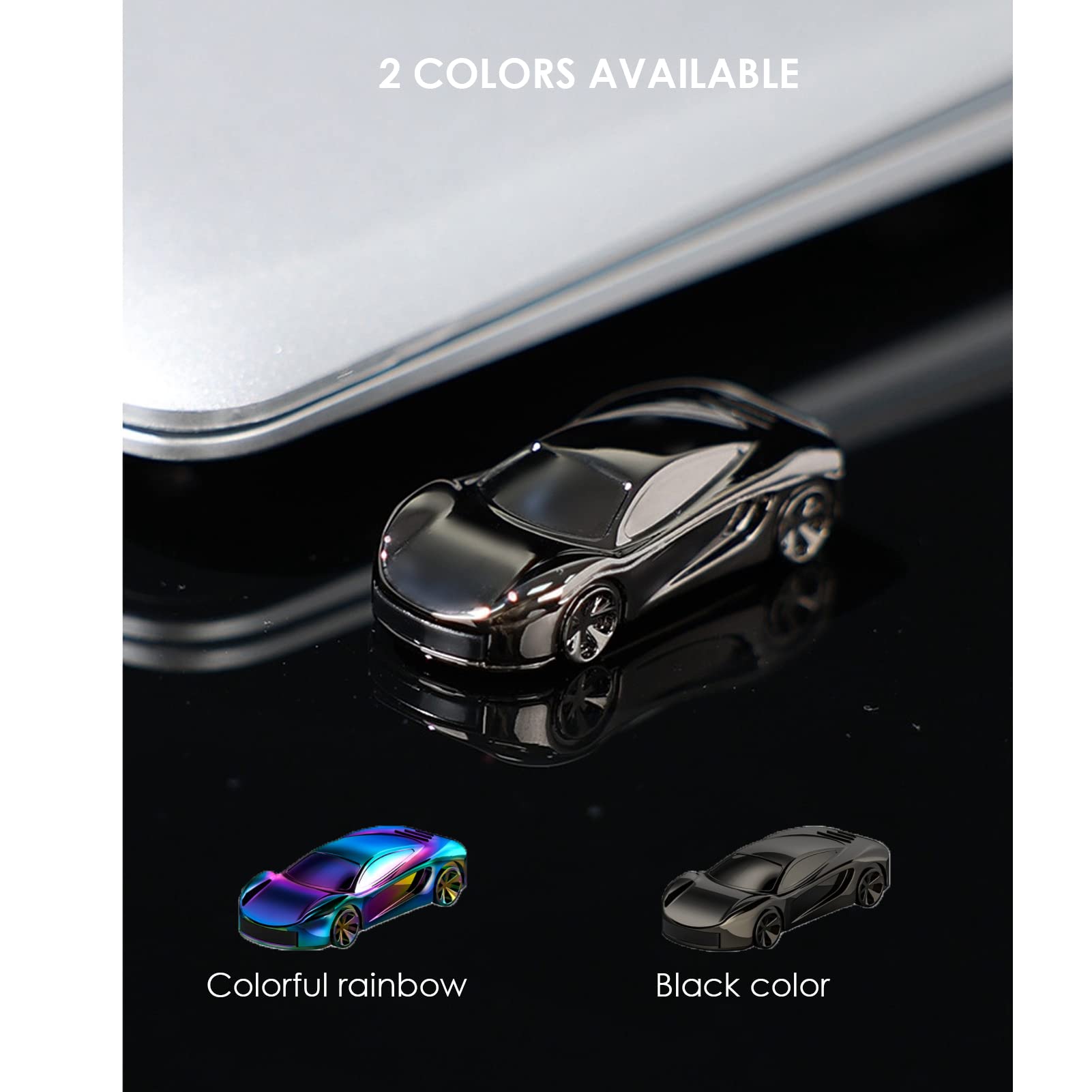 USB Flash Drive, Car Shaped USB 2.0 Thumb Drive Memory Stick, Novelty USB 2.0 Flash Thumb Drive Keychain, with Lanyard (Black)