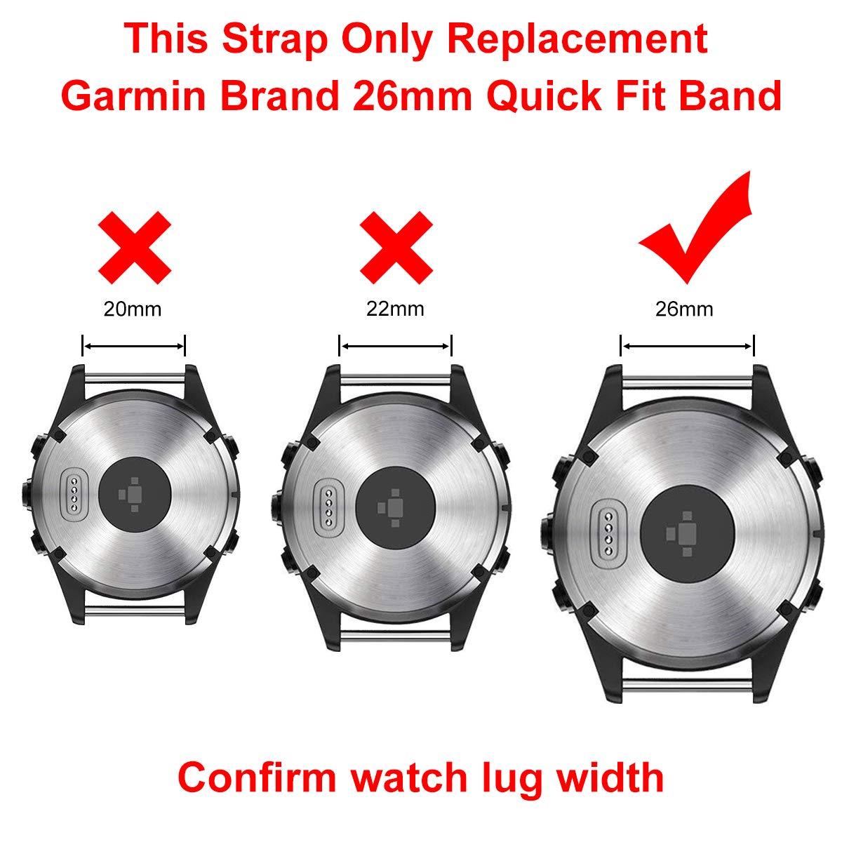 LDFAS Fenix 7X/6X/5X Plus Band, 26mm Vented Titanium Metal Quick Fit Watch Strap with DLC Coating Version Compatible for Garmin Fenix 7X/6X Pro/5X Plus/Tactix 7 Delta/Enduro 2 Bnads, Black