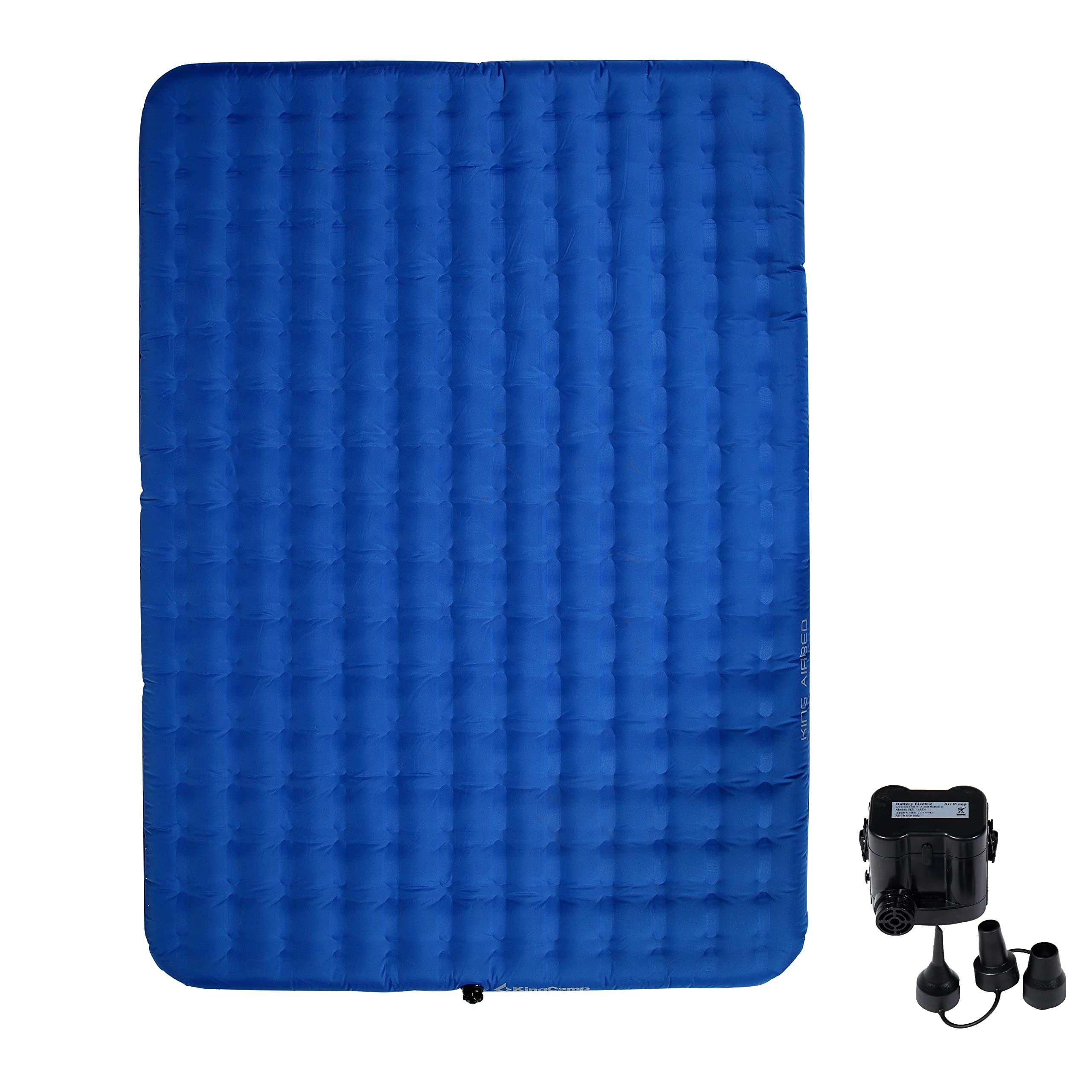 KingCamp Sleeping pad for Camping 6" Thick Camping Mattress 2 Person Inflatable Mattress Camping with Pump Up to 550LB for Heavy Weight for Tent Backpacking Queen Size Camping Pad Blue