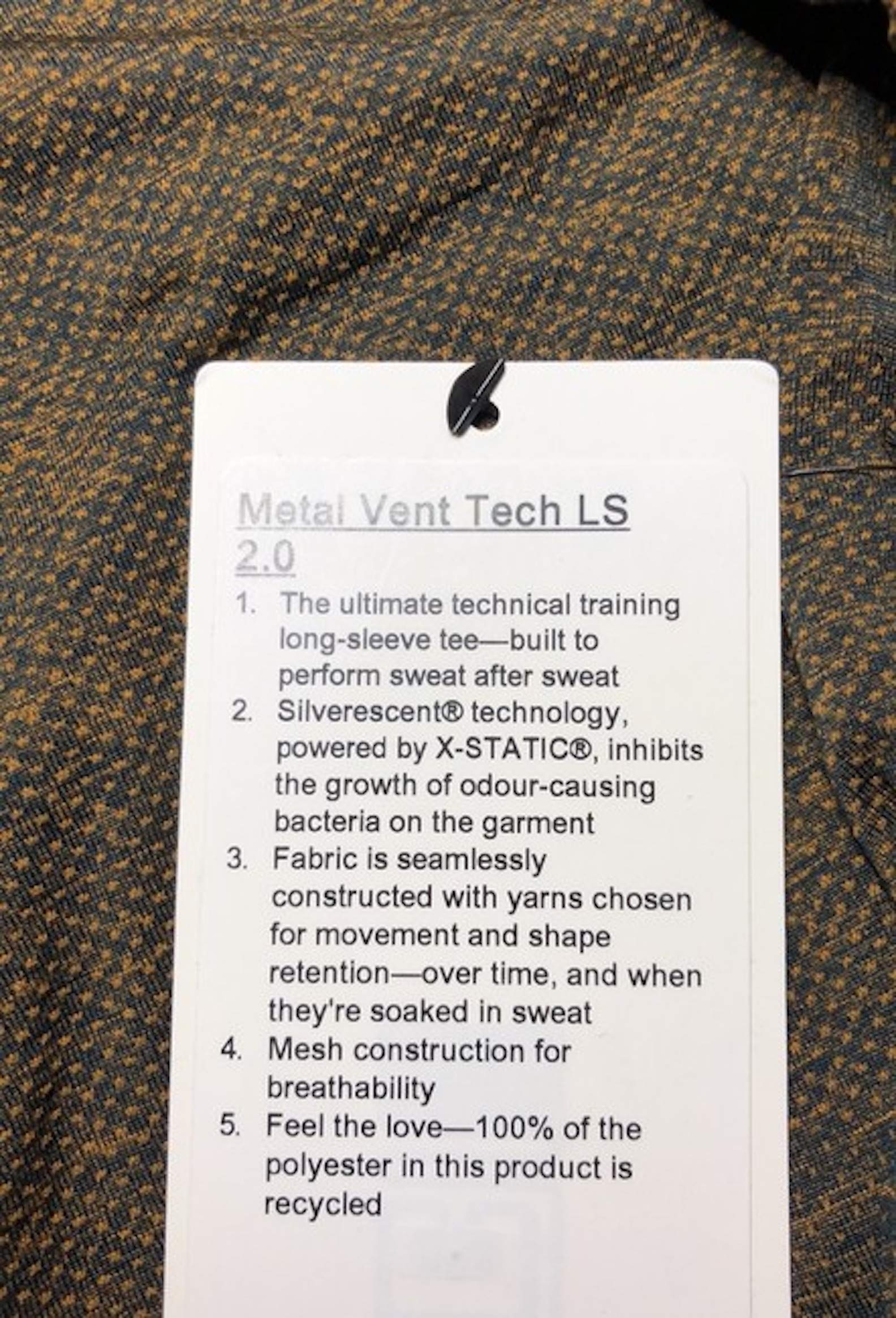 Lululemon METAL VENT TECH LS 2.0 - GFGD/TRNV (Fools Gold/True Navy) (L)
