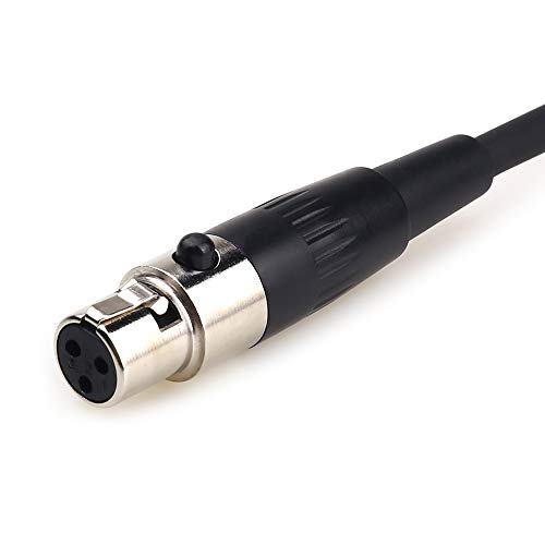 MIATIN Mini-XLR Female to XLR Male Microphone Patch Cables for BMPCC 4k Pocket 4K Cinema Camera 4k Video Assist 4K Blackmagic Mini XLR 3 Pin Pro Lapel Audio Replacement Cable 1.6Feet -2PCS