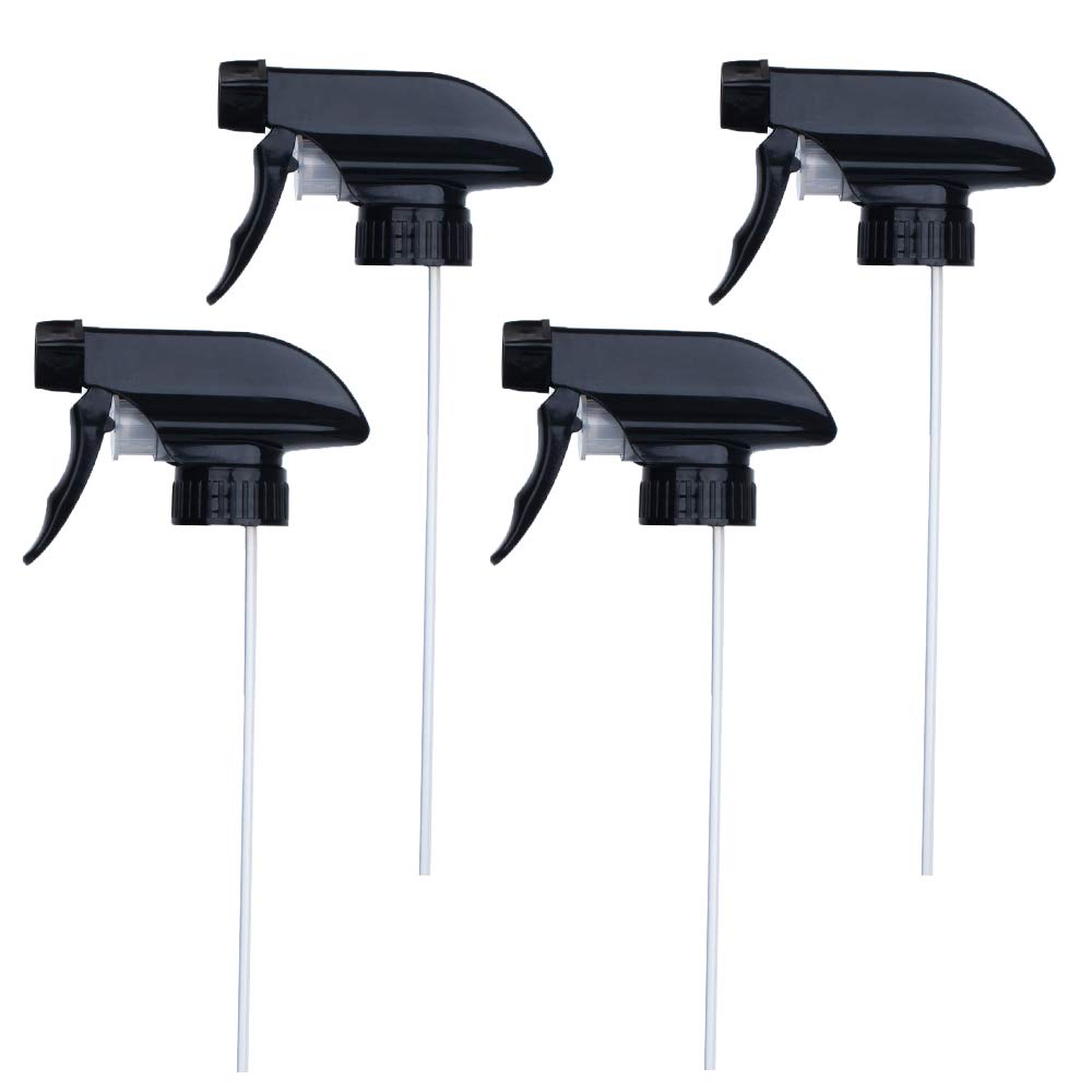 LEWISCARE LC Trigger Sprayer Fits Standard 8 oz /16 oz 28/400 Round Neck Bottles, 4 Pack