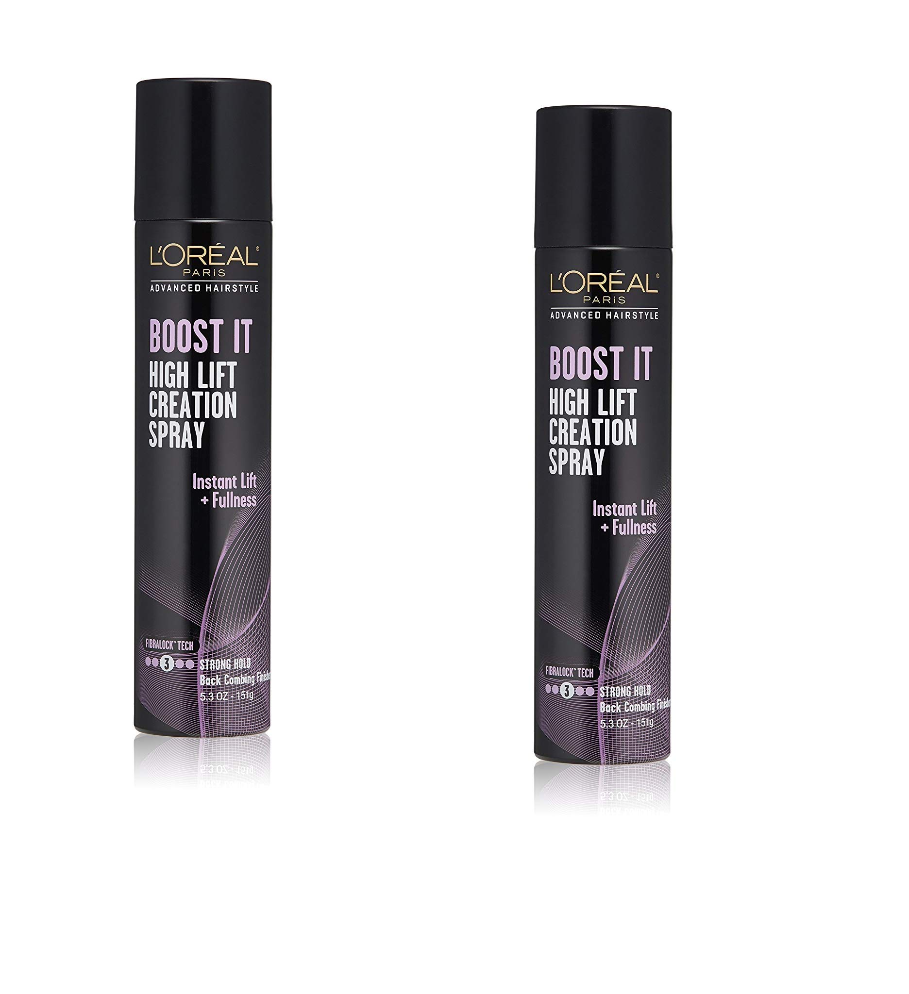 L'Oreal Advanced Hairstyle Boost It High Lift Creation Spray Strong Hold 5.30 oz (Pack of 2)