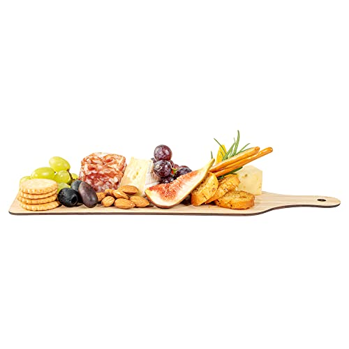 Restaurantware Nature Tek Bamboo Disposable Cheese/Charcuterie Board - 11 3/4" x 3 1/2" - 2 count box