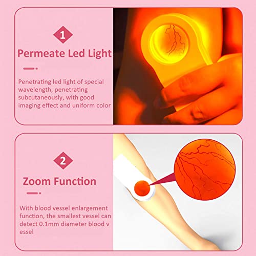 Vein Detector Hand-held, Built-in 1000mah Battery, Medical Vascular Vein Viewer, Vein Finder for Adults and Children, Vein Light Projection Visualization for Nurses