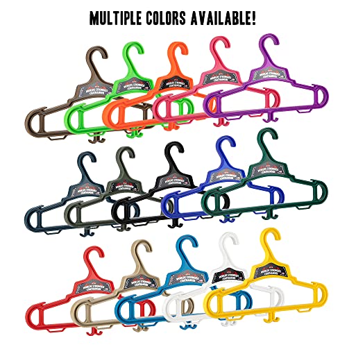 Worlds Strongest Coat Hanger | USA Made | 140 lb Load Capacity | Multipurpose Gear Hanger | Yellow (40)