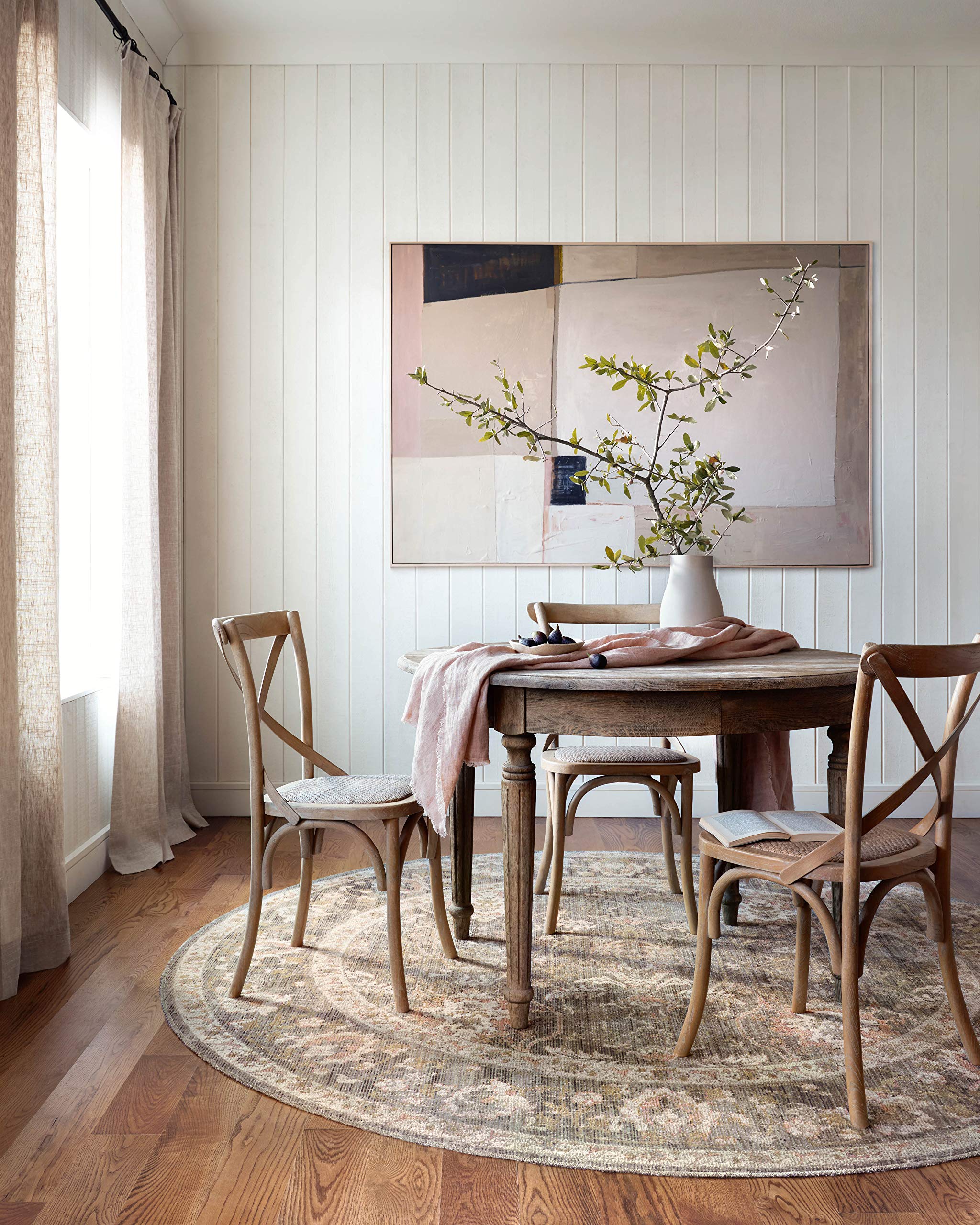 Loloi Chris Loves Julia x Rosemarie Collection ROE-01 Area Rug 7'-10" x 10' Sage/Blush Rectangular