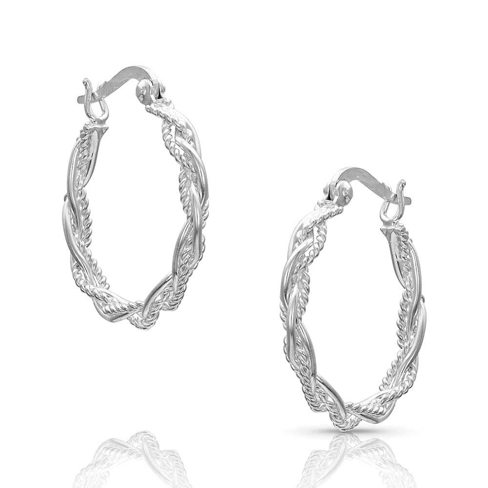 Montana Silversmiths Braided Rope Hoop Earrings - ER4580