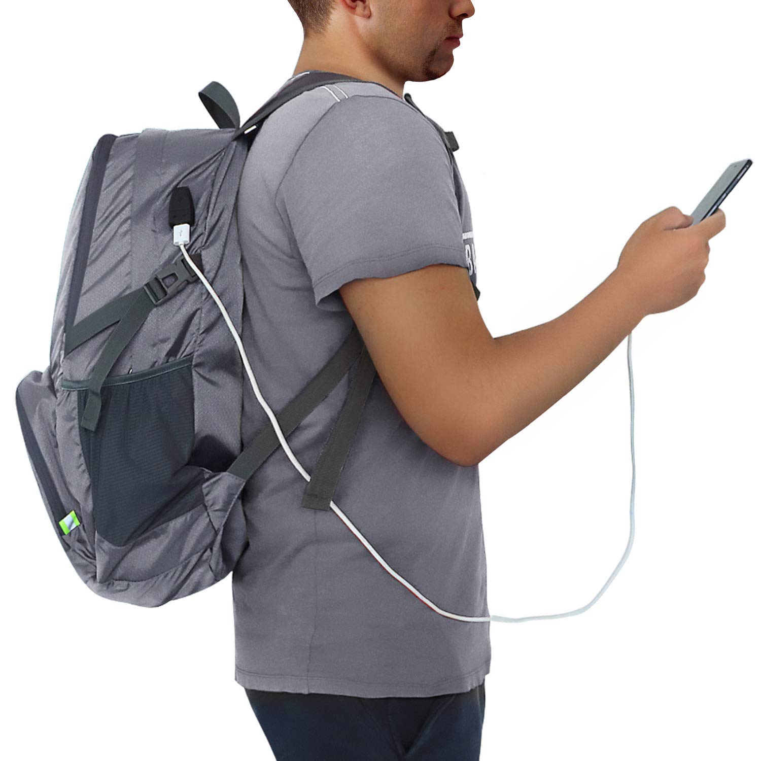 Leader Accessories Foldable Daypack 35L (Grey)