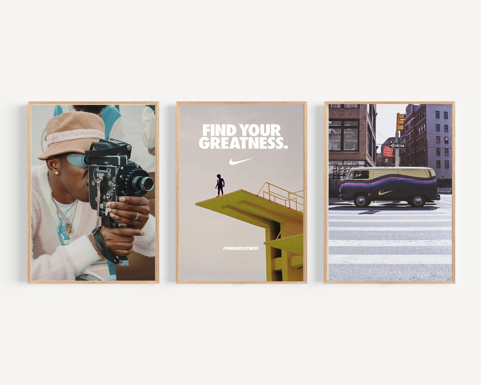 Retro Art Prints - (11" x 14") Ready to Frame Set of 4 Eye Catching Poster Prints - Home Decor/Bedroom/Kitchen/Dorm - By Printer's Row & Co.