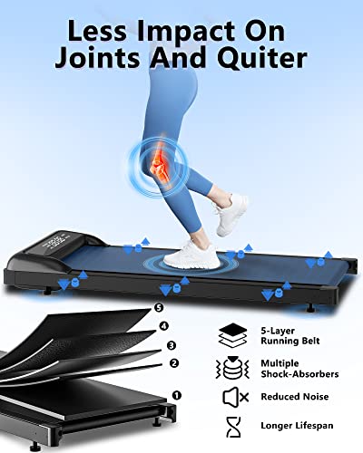 Walking Pad Under Desk Treadmill,Portable 2 in 1 Desk Treadmill for Home,Quiet Mini Walking Pad for Work from Home with Remote Control(ππ’ππππ’π¦π πππ«π«ππ§ππ²)