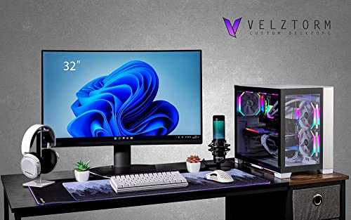 Velztorm Mini Lux Gaming Desktop PC (AMD Ryzen 9 5950X 16-Core, Radeon RX 7900 XT, 64GB RAM, 2TB PCIe SSD + 2TB HDD (3.5), WiFi, USB 3.2, HDMI, Display Port, Win 10 Pro)