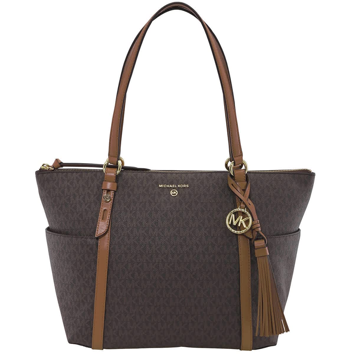 Michael Kors Sullivan Large Top Zip Tote Brown/Acorn One Size