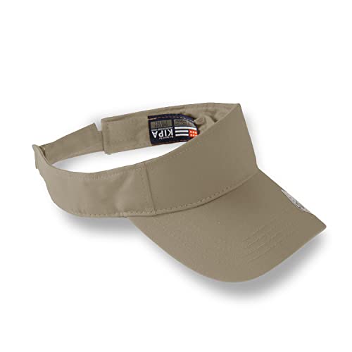 PLAIN GEAR Golf Visor hat for Men & Women - Sun Visors Hats Suitable for Tennis and Other Sports - Adjustable Velcro Closure (TAN)