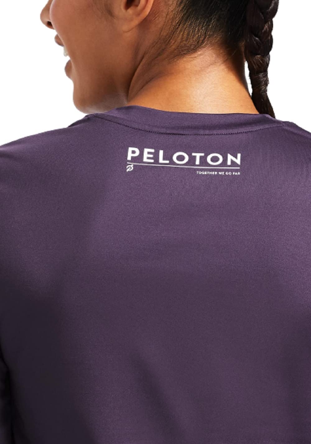 Peloton womens Warm Up Long Sleeve T Shirt, Purple, Large US