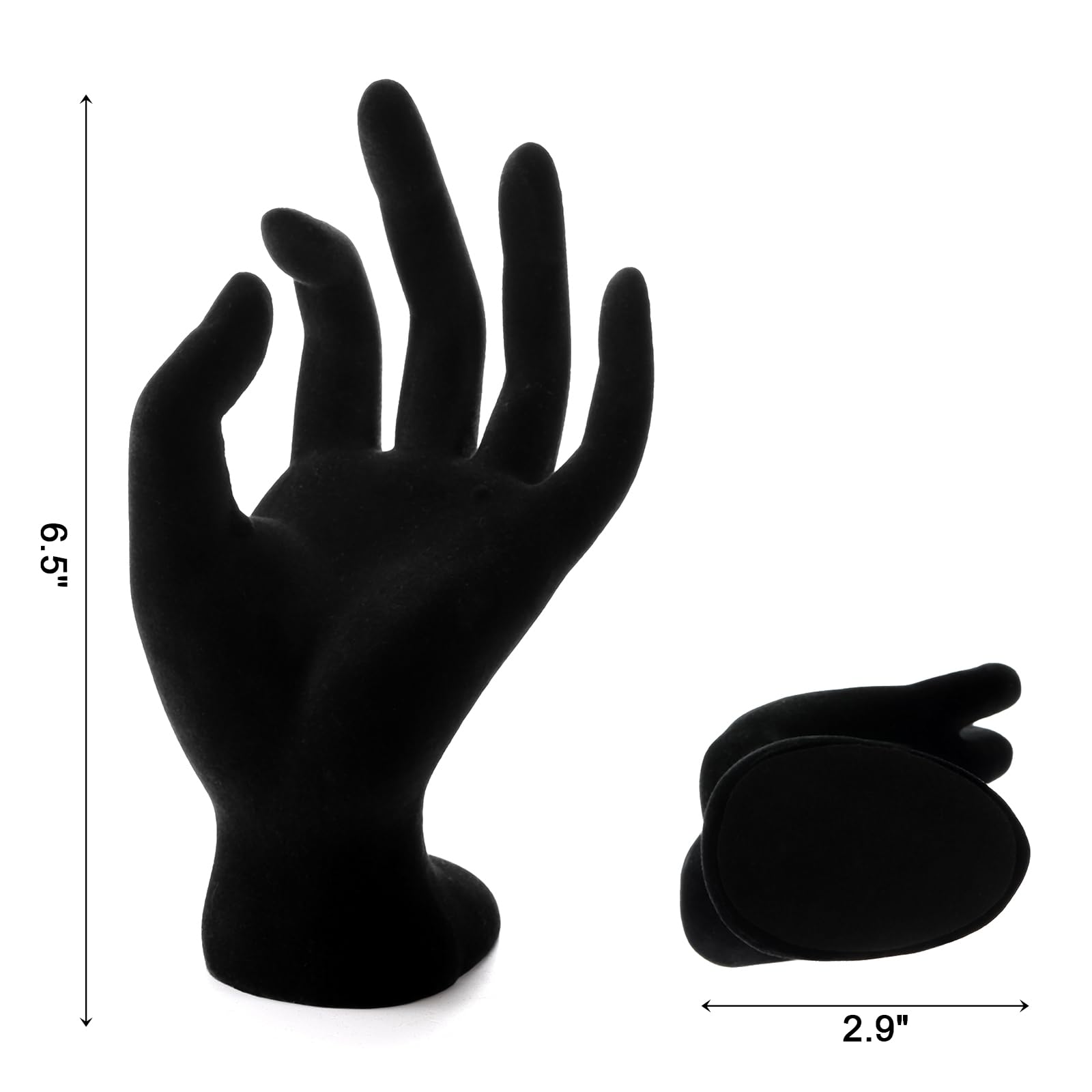 Mezchi 4 Pack Hand Ring Holder, Polyresin Mannequin Hand, Ok Gesture Ring Display Stand, Hand Form Jewelry Organizer for Ring Bangle Bracelet Hand Chain, Finger Ring Display, Photo Props