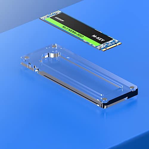 SuTL M.2 2280 SSD Protector Case | Anti-Shock Acrylic Protection SSD for Desktop Holder with 1 Slot,Clear Acrylic for M.2 2280 Solid States Drive Anti-Static with 1 Slot