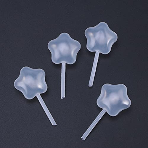 UPKOCH 50pcs Shape Waffles Dessert Droppers Cakes Heart and Syringe Star Cream Pipette Strawberries Infuser Cuake Transfer Jam Ml Straw Pasteur Cuakes Squeeze Ice Transparent