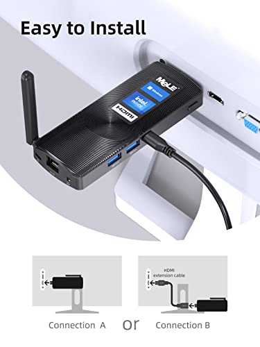 MeLE PCG02 Fanless Mini PC Stick Desktop,J4125 8GB 256GB Windows 11 Pro 4K HDMI Portable Small Computer, Support Win10 pro PXE Unlocked Bios Gigabit Ethernet, Work on Media Industry IoT Office