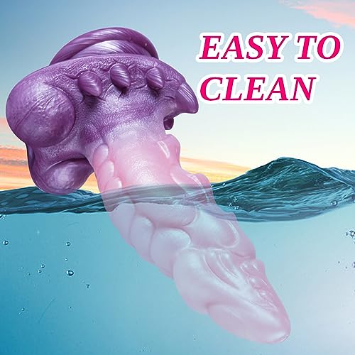 Large Realistic Dragon Dildo - 9.2'' Silicone Realistic Big Dildo, Soft Liquid Thick Dildo, Textured for G-spot Stimulator, Strong Suction Cup, Hands-Free Play, Suitable for Women, Men and Couples