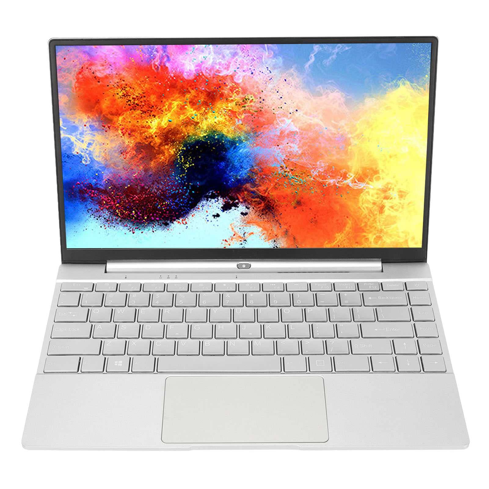 Naroote 14in Laptop, Massive Storage 14in IPS Display 2K Resolution Portable Laptop with Keyboard Backlight for Entertainment (6+256G UK Plug)