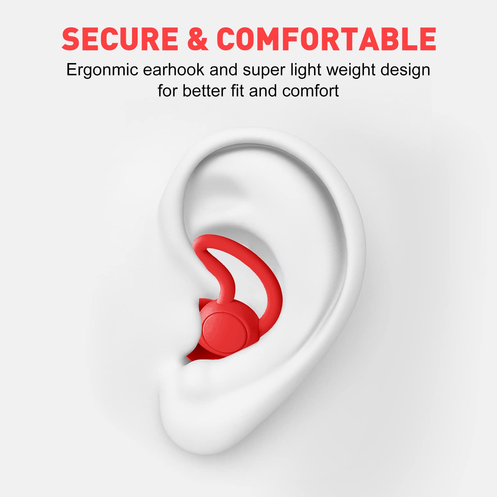 VERYCOZY Ear-Plugs-for-Sleeping-Noise-Cancelling Ear-Plugs-for-Noise-Reduction Anti-Shedding-Design Washable-Hearing-Protection-for-Sleeping Snoring Work Travel, 1.0 Count