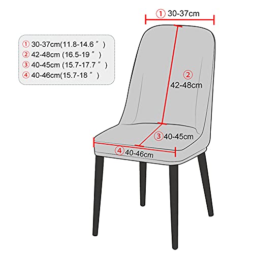 XGANGM Velvet Dining Chairs Slipcovers Without Arms Curved Back Dining Room Set of 4/6/2/1 Modern Nordic Accent Kitchen Dining Chairs Protectors Covers for Party Home,M,4PCS