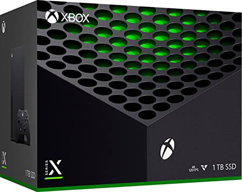 Microsoft Xbox Series X 1TB SSD Gaming Console - Additional Black Controller, 8X Cores Zen 2 CPU, 12 TFLOPS. RDNA 2 GPU, 16GB DDR6 RAM, Up to 120 FPS, 8K HDR, 4K UHD- Blu-Ray