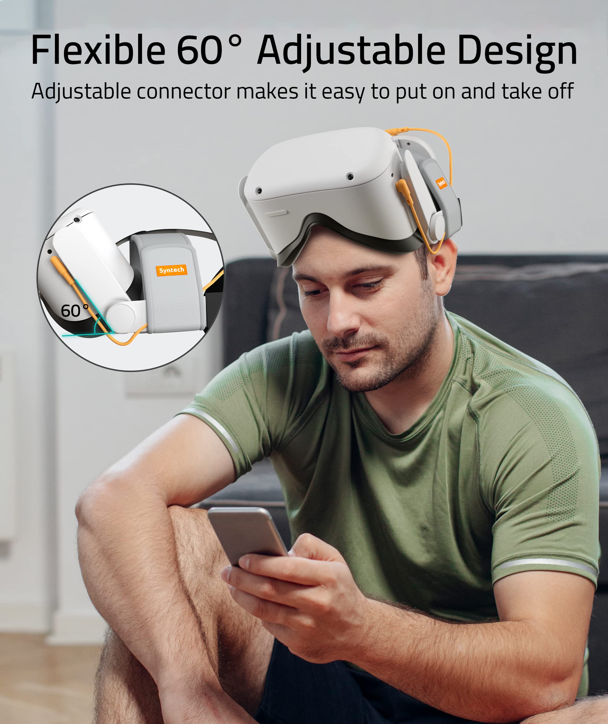 Syntech Link Cable 10 FT with Battery Head Strap Compatible with Oculus Quest 2