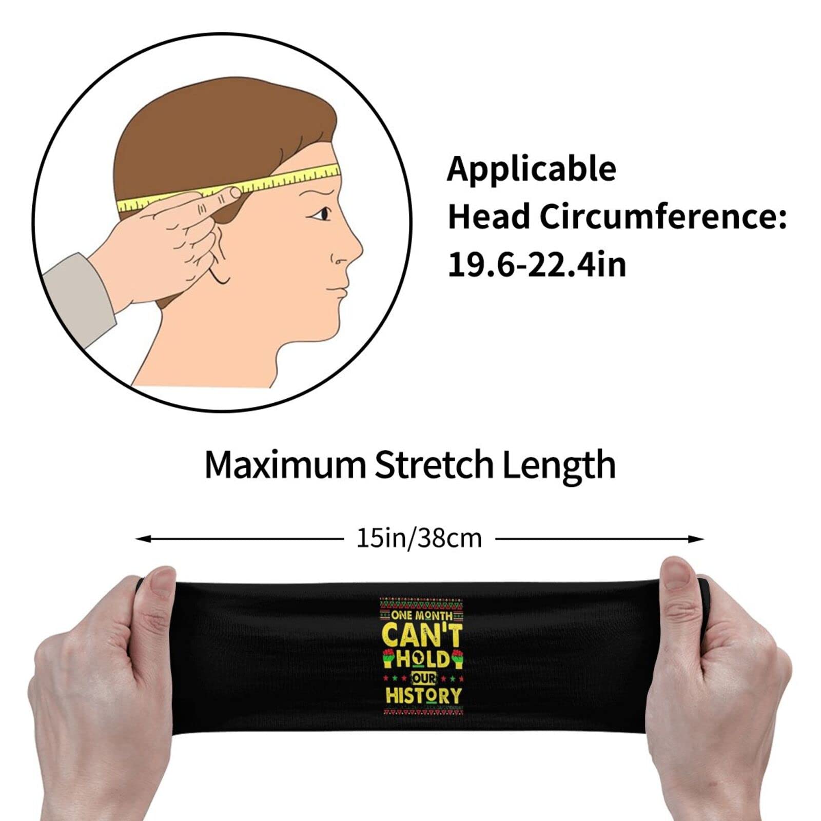 One Month Can't Hold Our History Running Headband for Men Outdoor Sports Workout Sweatband