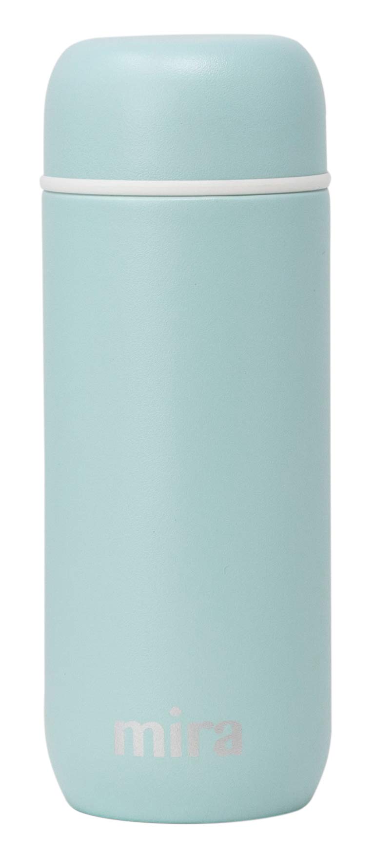 Mira 7oz Insulated Small Thermos Flask | Kids Vacuum Insulated Water Bottle | Leak Proof & Spill Proof | Pearl Blue