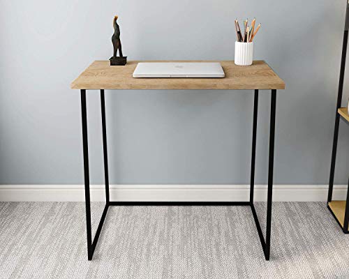 LOTCAIN 31.5" Laptop Table Office Desk Writing Study Desk, Modern Minimalist Style and Space-Saving Design for Home Office Workstations