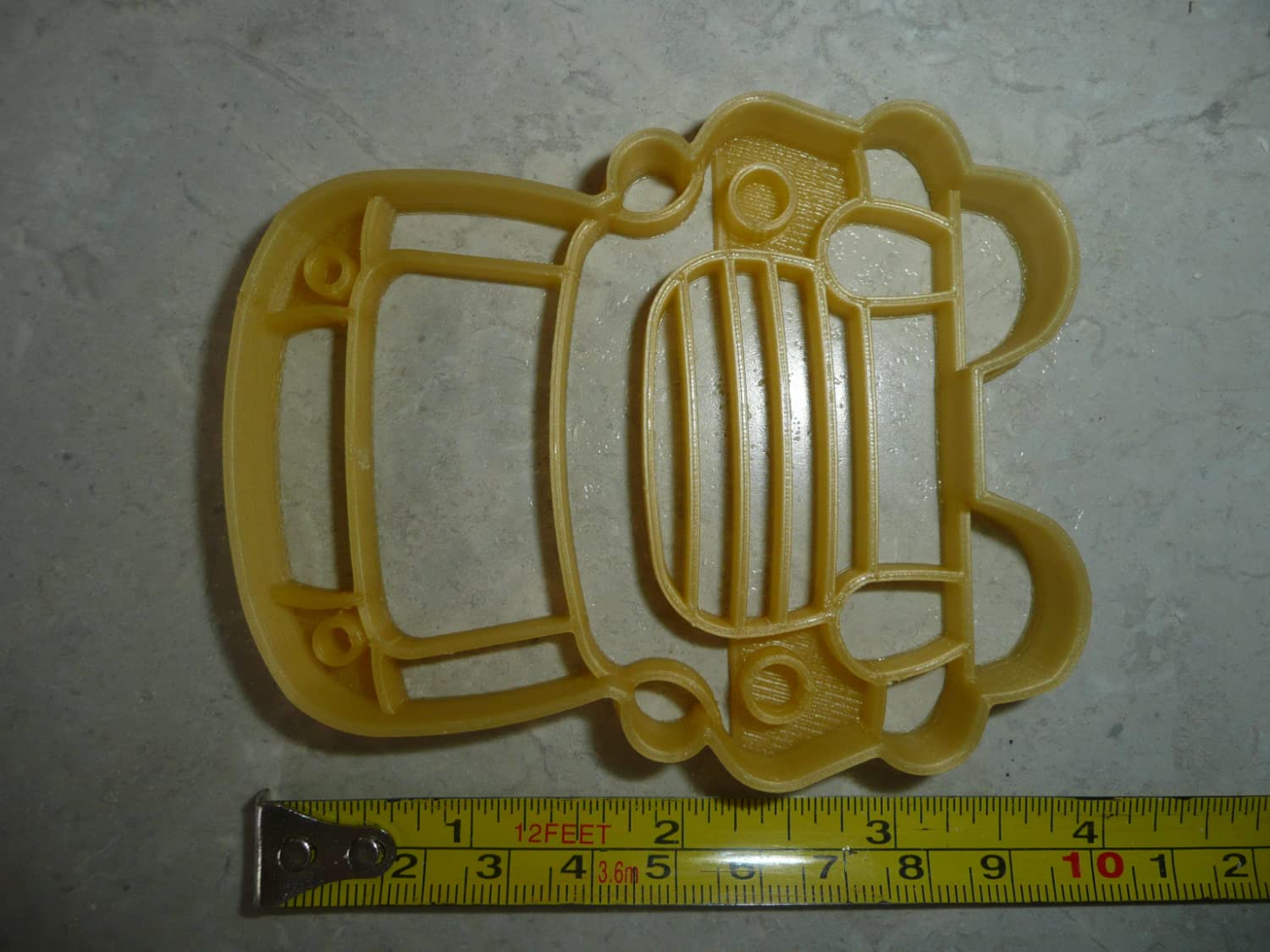 SCHOOL BUS FRONT VIEW CARTOON STYLE DETAILED COOKIE CUTTER MADE IN USA PR4959