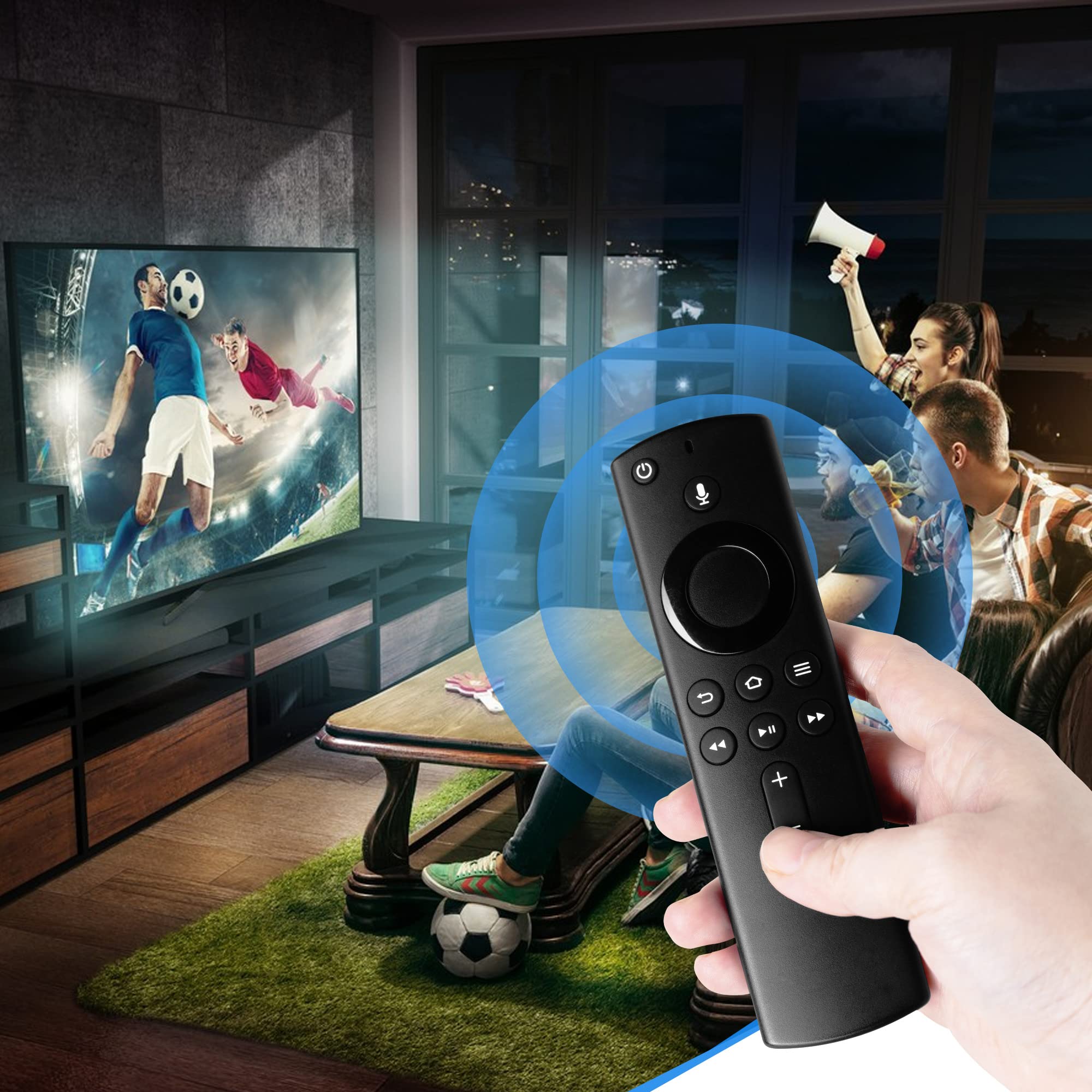 L5B83H Replacement Remote Control (2nd Gen) with Voice Function fit for Fire 2nd Gen Smart TVs Cube,Smart TVs Stick,1st Gen Smart TVs Cube,3rd Gen Smart TVs and Smart TVs Stick 4K