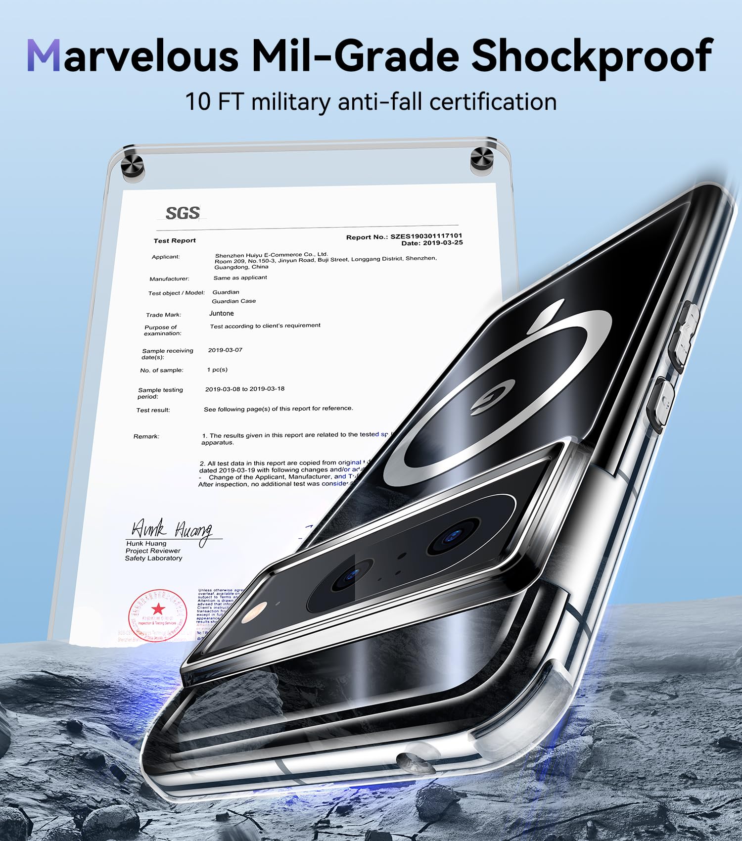 Juntone Magnetic for Google Pixel 8 Pro Case Clear [Compatible with MagSafe] [Non-Yellowing] [10 FT Military Grade Drop Protection] Shockproof Slim Case for Pixel 8 Pro Case, Crystal Clear
