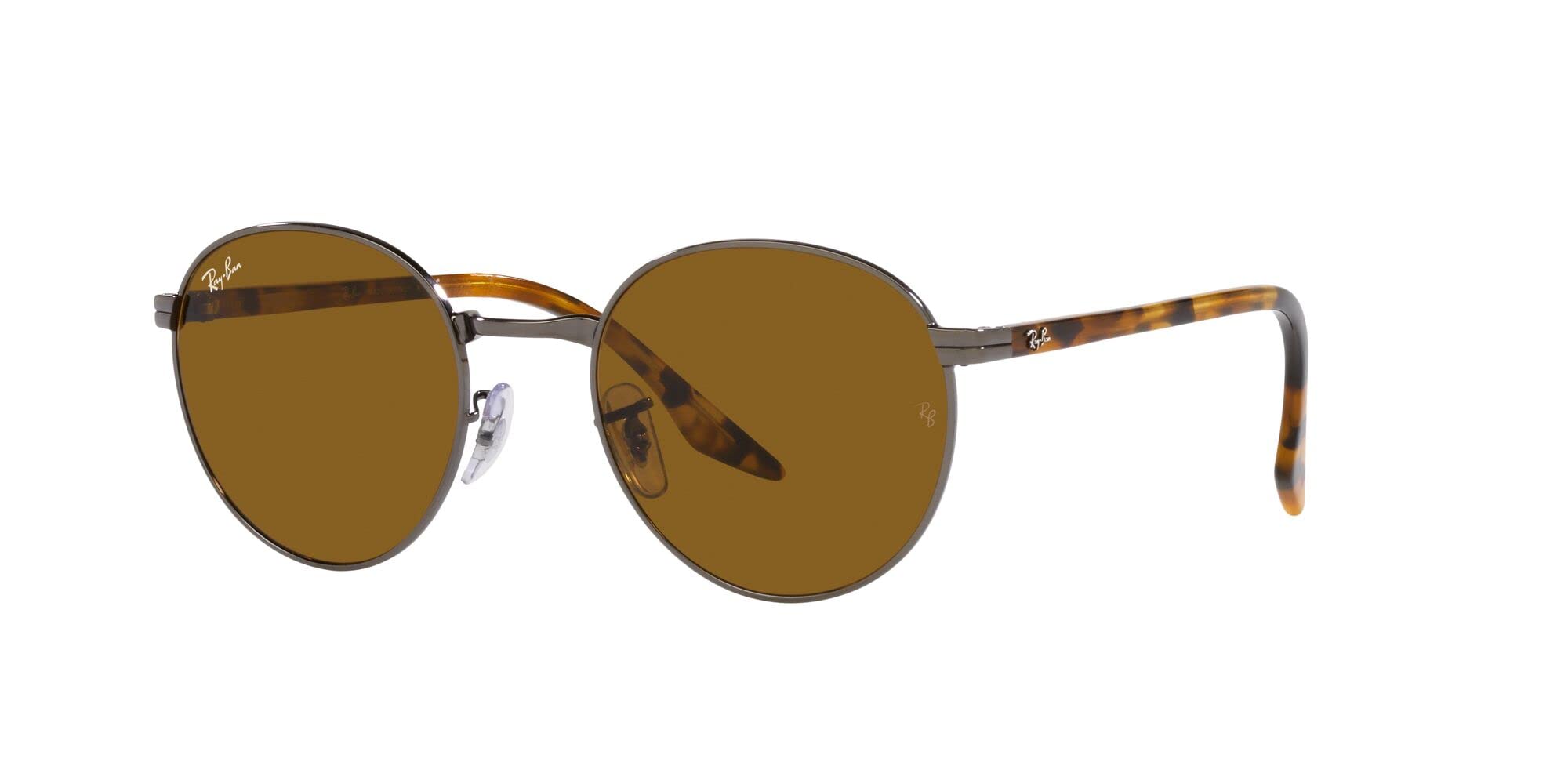Ray-Ban RB3691 Round Sunglasses, Gunmetal/Polarized Blue, 48 mm
