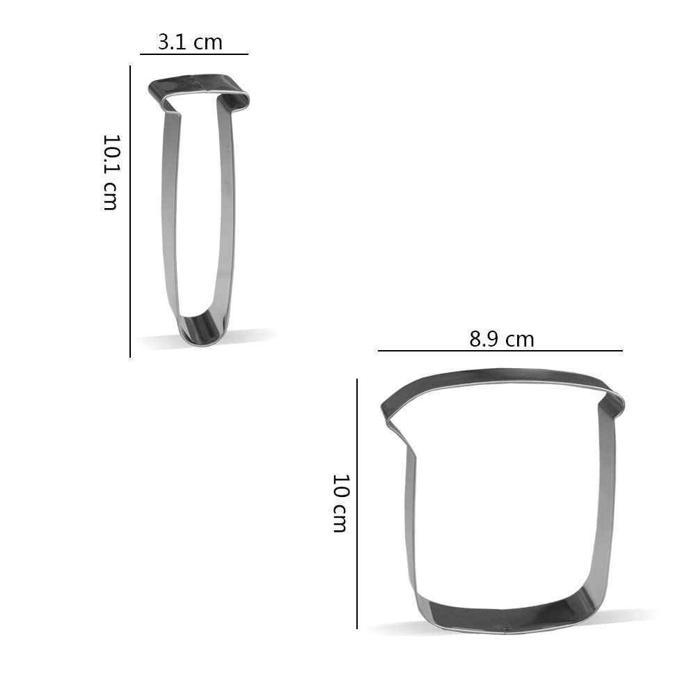 Science Chemistry Cookie Cutter Set - 8 Piece - Stainless Steel