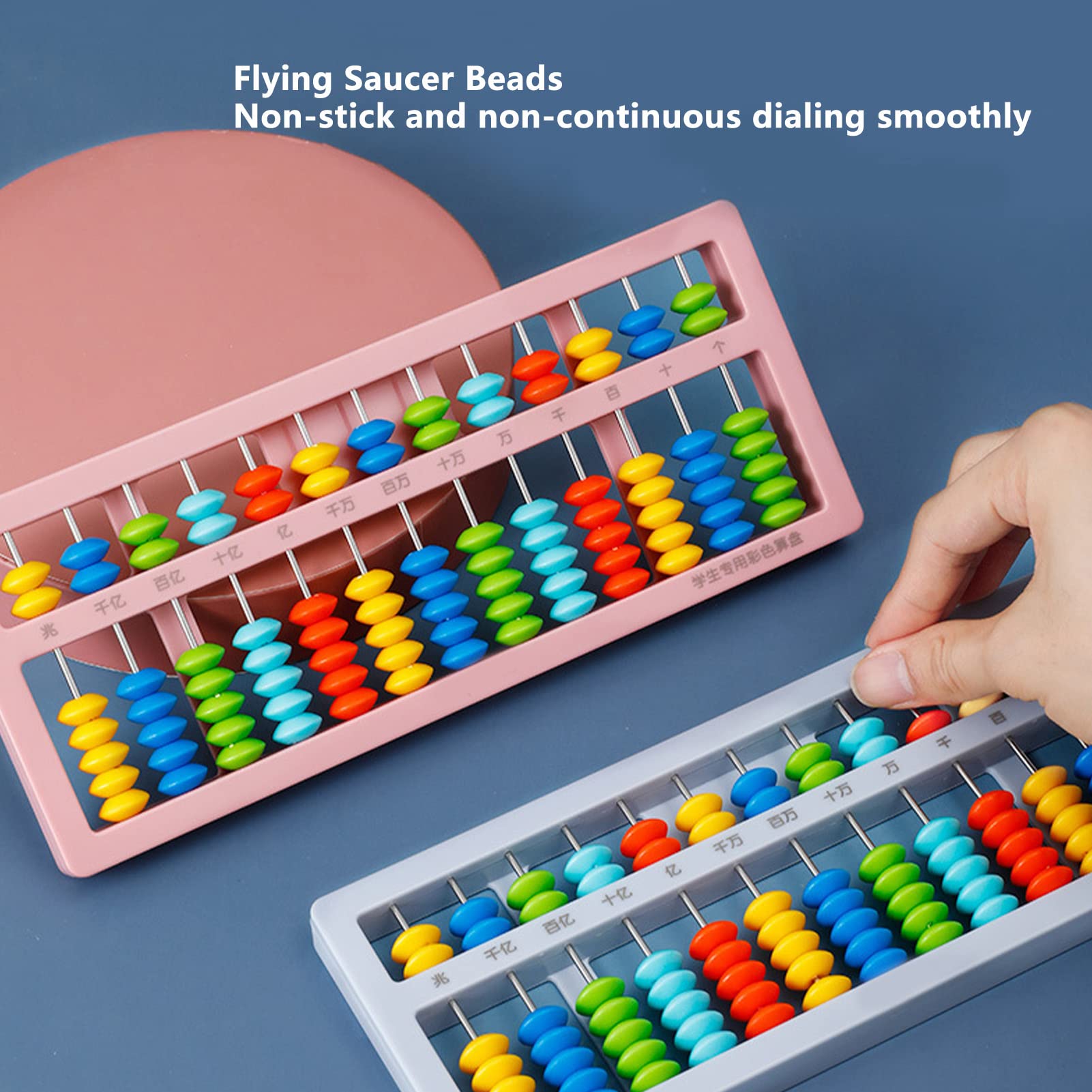 plplaaoo Abacus for Kids Math, Math Manipulatives Kindergarten, Counting Rack for Kids, Counters for Kids Math,Kids Math Learning Tools,Rainbow Abacus(Blue), Abacus for Kids Math Counting Toys bea
