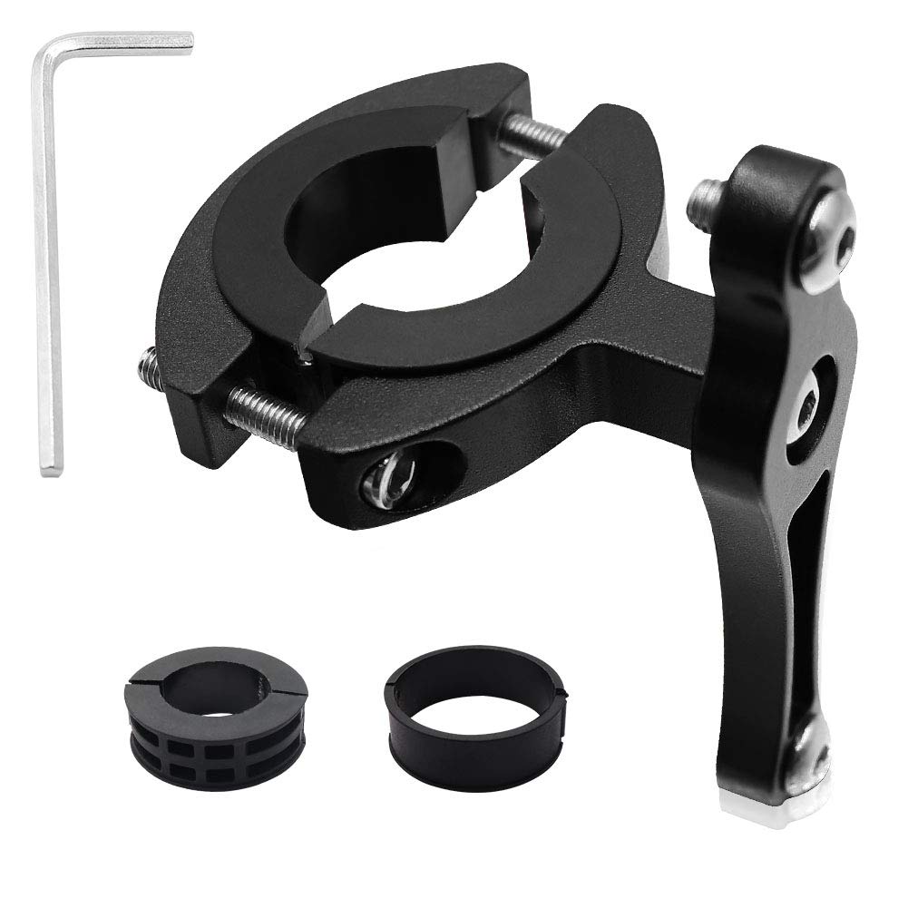 Mczxon Bicycle Water Bottle Holder Mount Adapter Aluminium Alloy, Adjustable Road Bikes MTB Water Bottle Cage Mount Adapter Universal Bottle Cage Clamp Easily Install on Handlebar, Seat Post(Black)