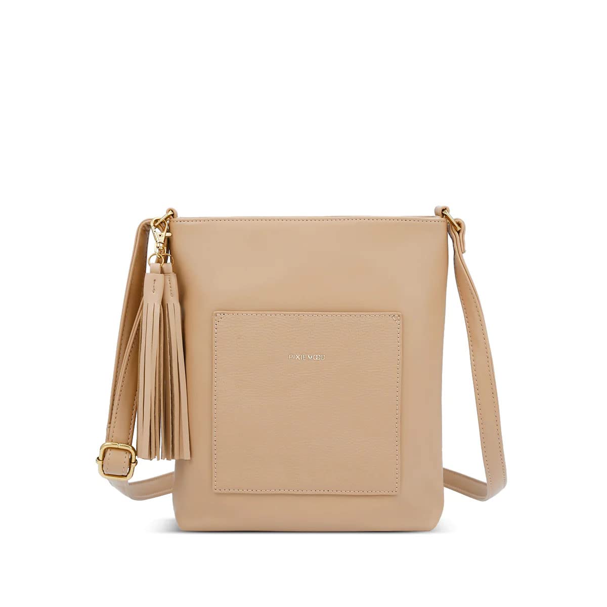 Pixie Mood Lily 9.5 x 10 Vegan Leather Crossbody Bag, Coconut Cream